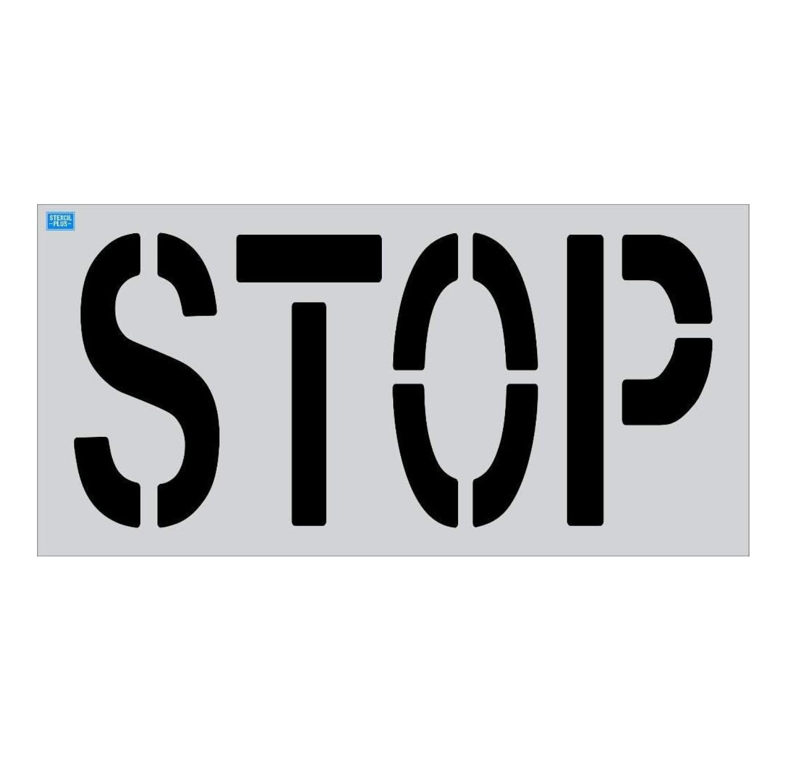 24" x 12" Word - Stop Parking Lot Pavement Marking Stencil - Walmart.com