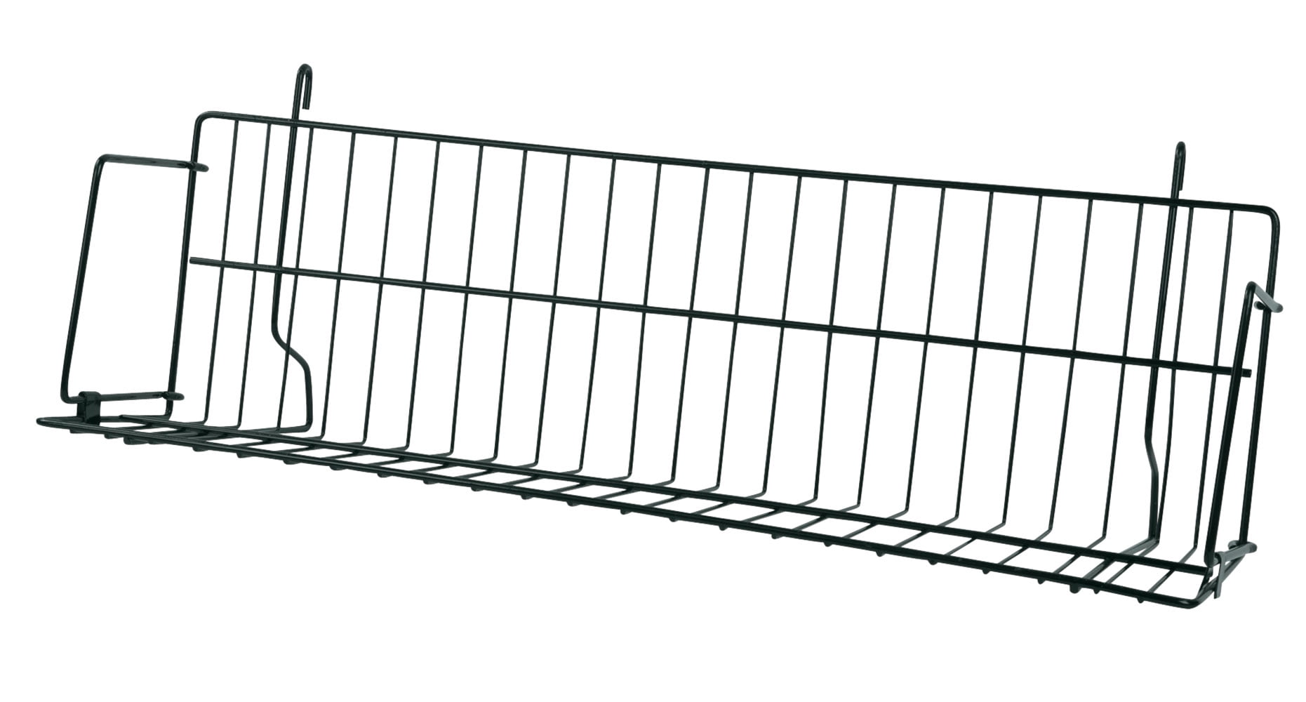 24 x 12 x 6 inch Black Downslope Shelf With 4 Inch Slanted Front Lip ...