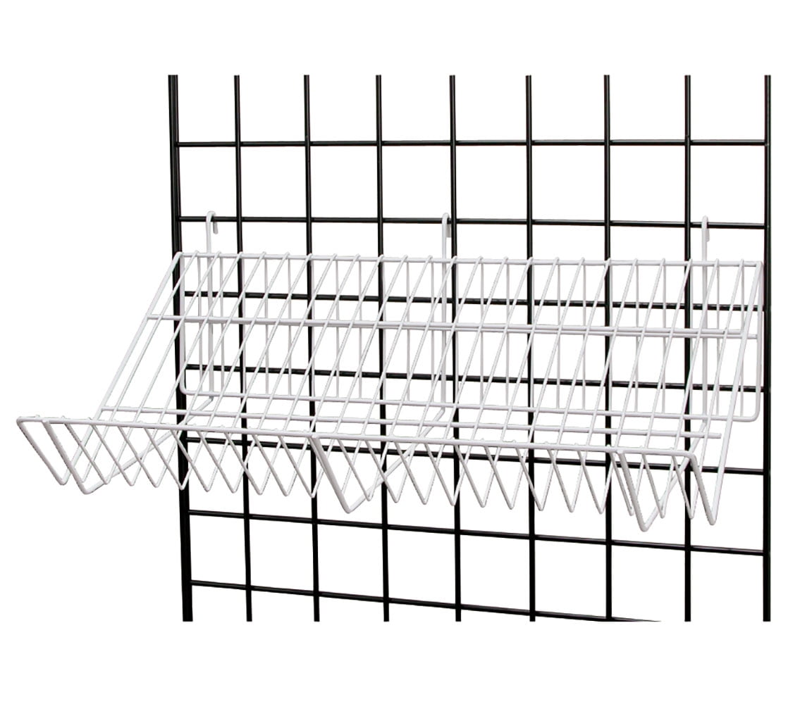 24 x 12 x 6 inch White Downslope Shelf With 4 Inch Slanted Front Lip ...