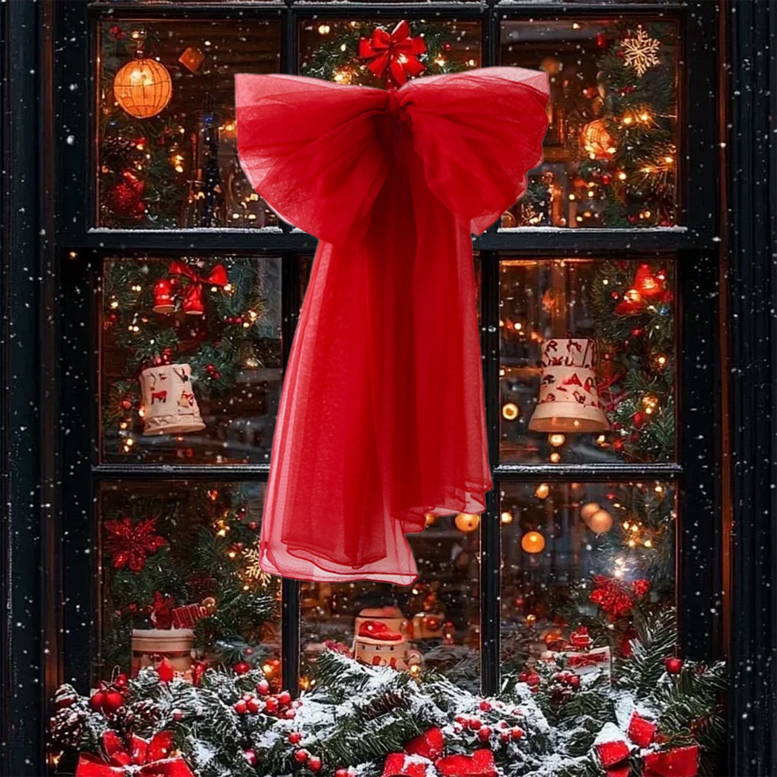 24 x 14 Inches Christmas Extra Large Velvet Bows Christmas Tree Topper ...