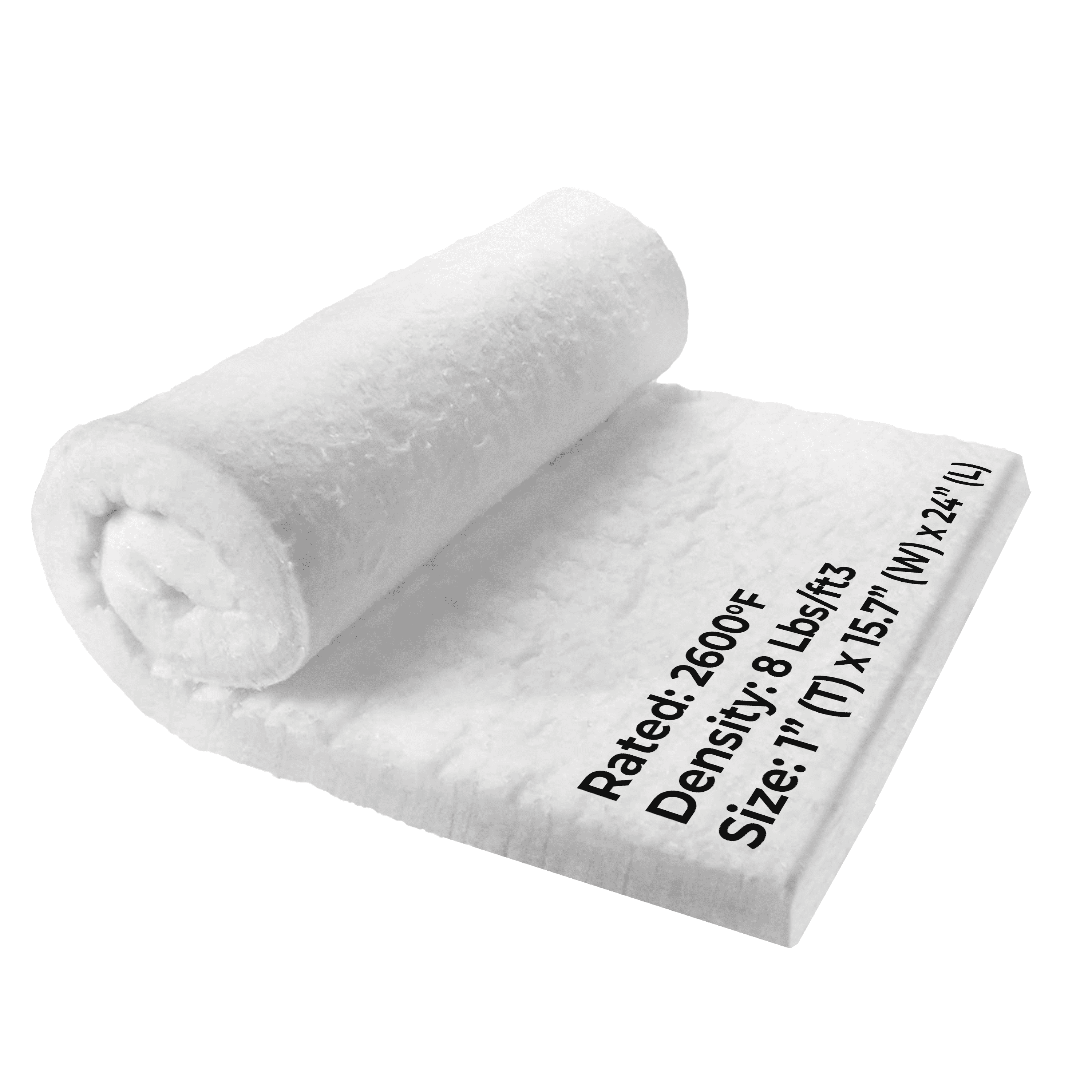 24" x 15.7" x 1" Thick - Ceramic Fiber Blanket - 2600F , 8# Density ...