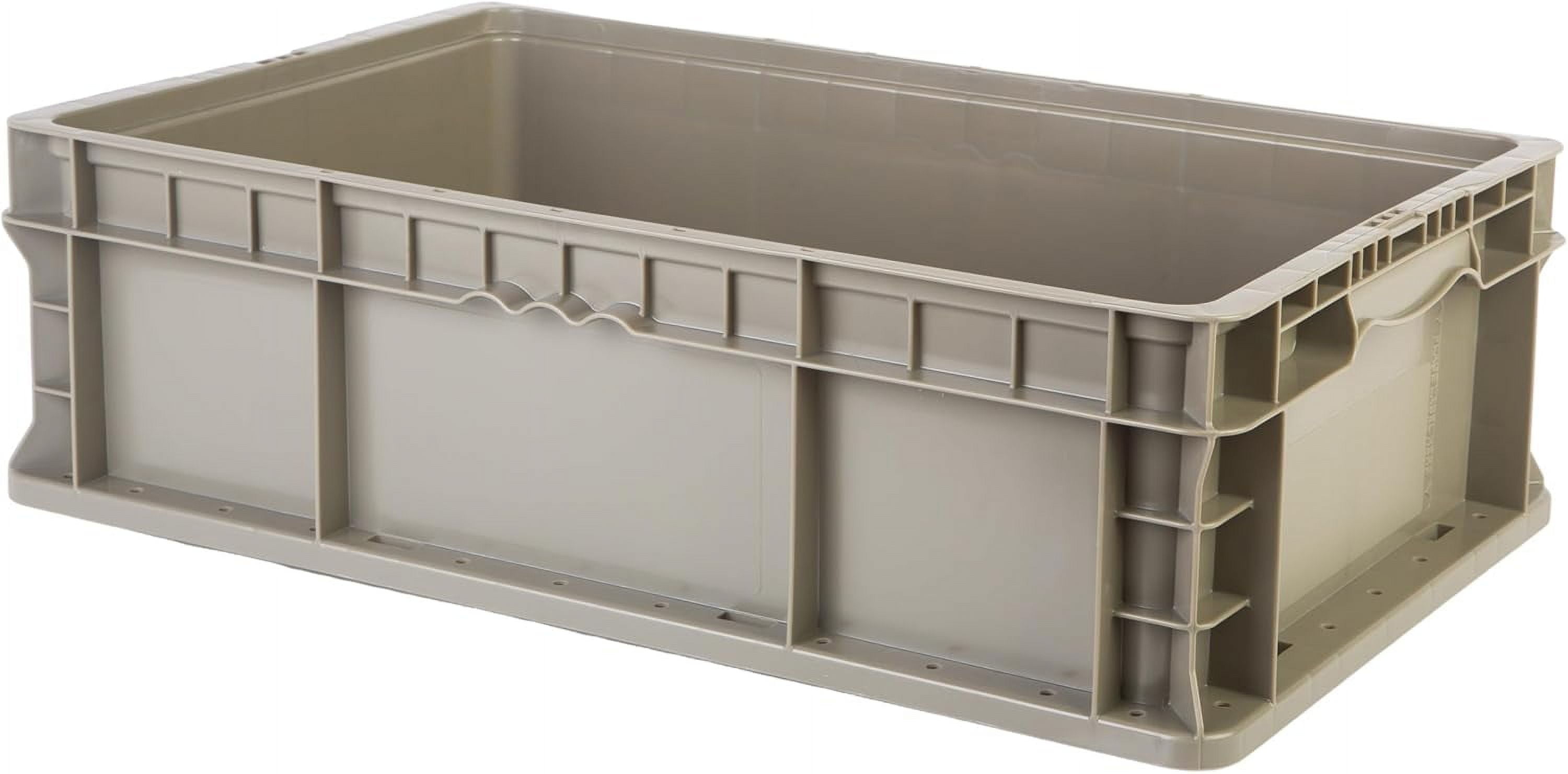 24 x 15 x 7.5" (2 Pack) Straight Wall Handled Storage Container Tote ...