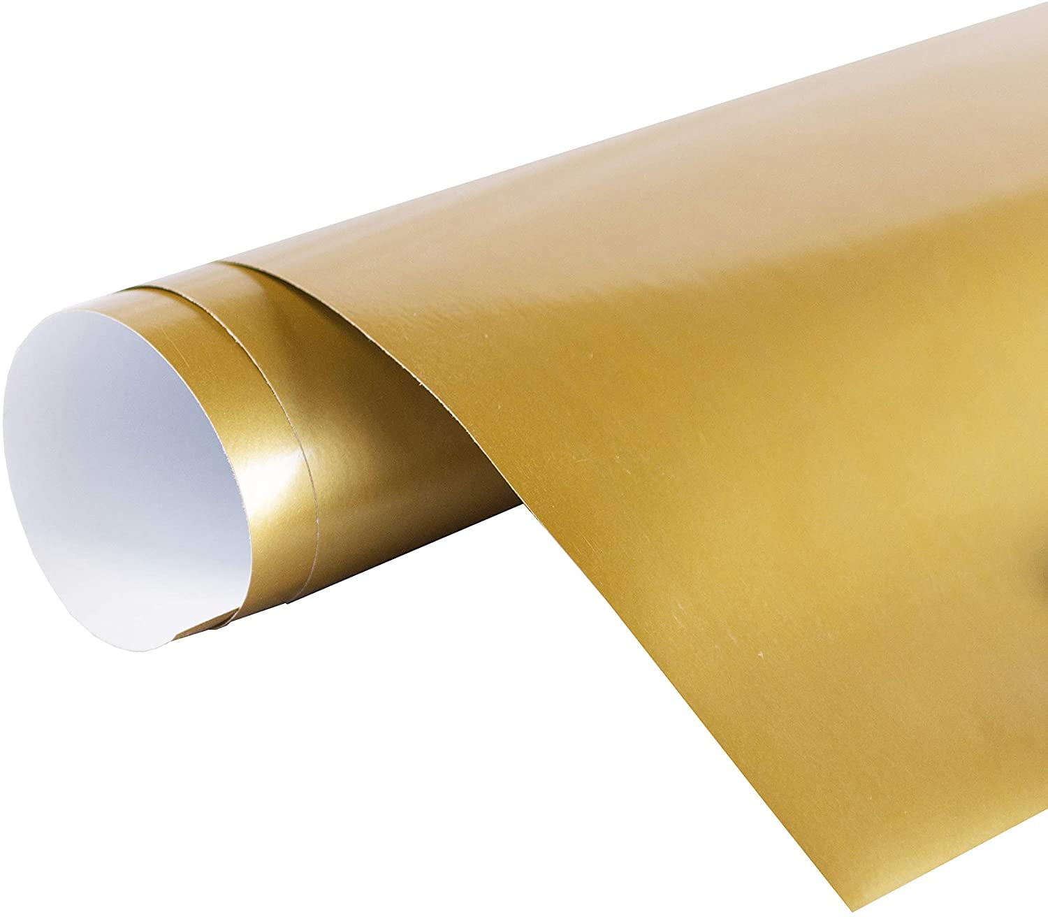 24" x 150 ft Roll of glossy Gold Repositionable Adhesive-Backed Vinyl ...