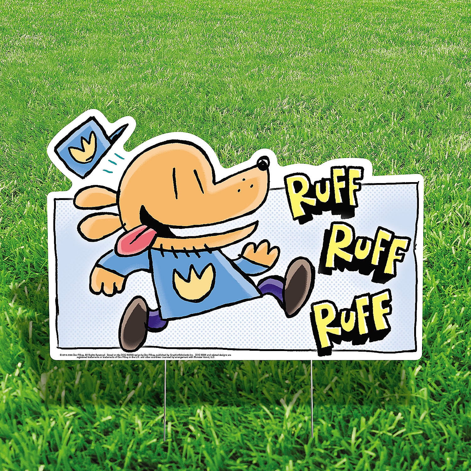 24" x 16" Dog ManTM Character Single-Sided Plastic Yard Sign - Walmart.com