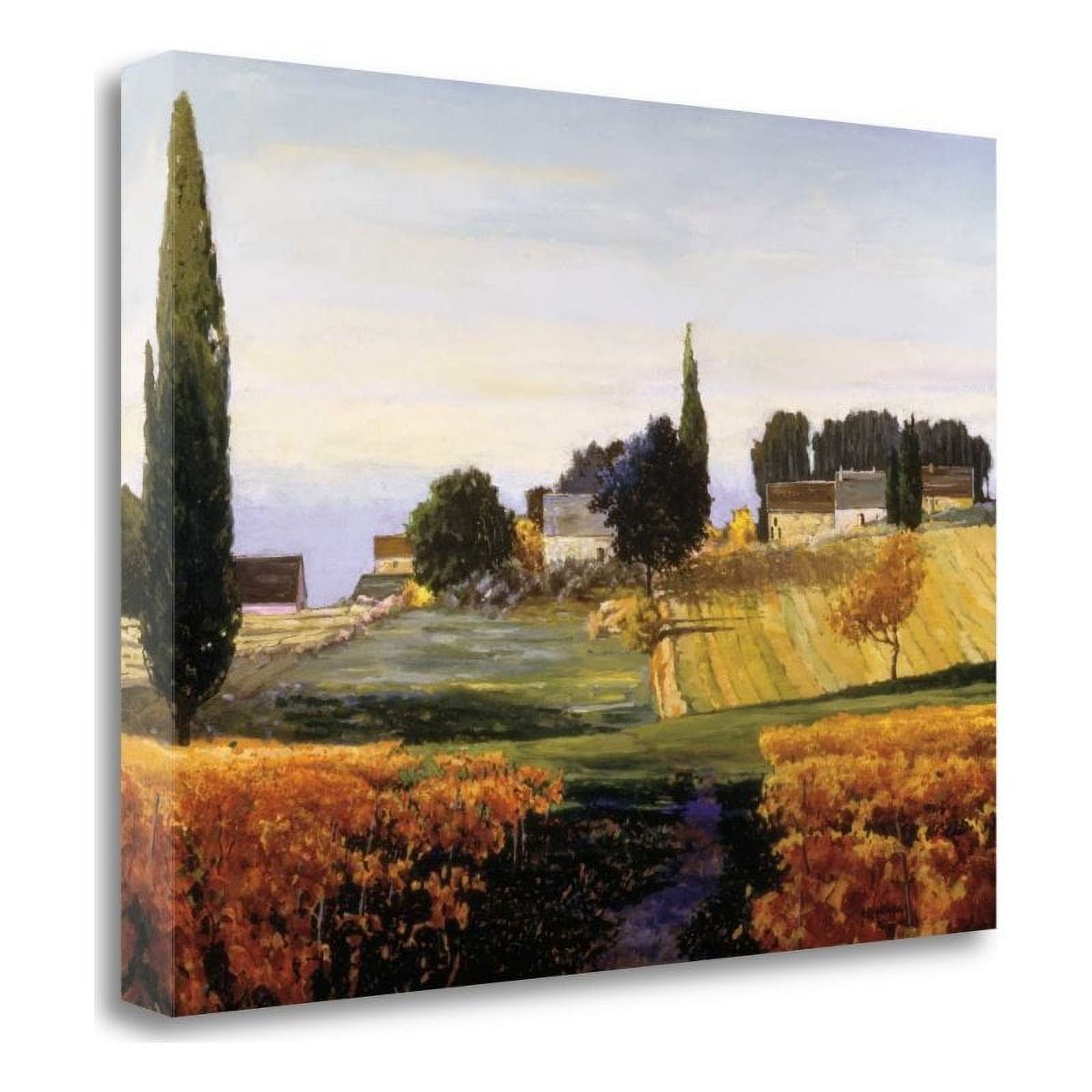 24" x 18" Bonnieux by Kent Lovelace - Print On Canvas Fabric Multi ...