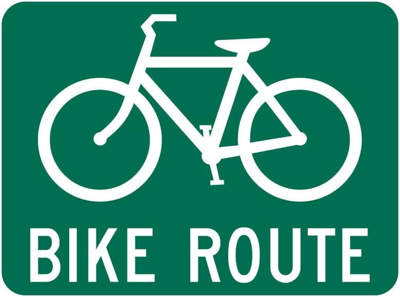 24 x 18 D11-1 - Bike Route Sign - Highly Visible 3M High-Intensity ...