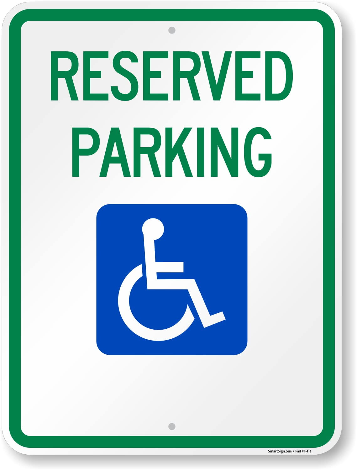 24 x 18 Inch Laminated Reserved Parking Sign, Heavy Duty Aluminum with ...