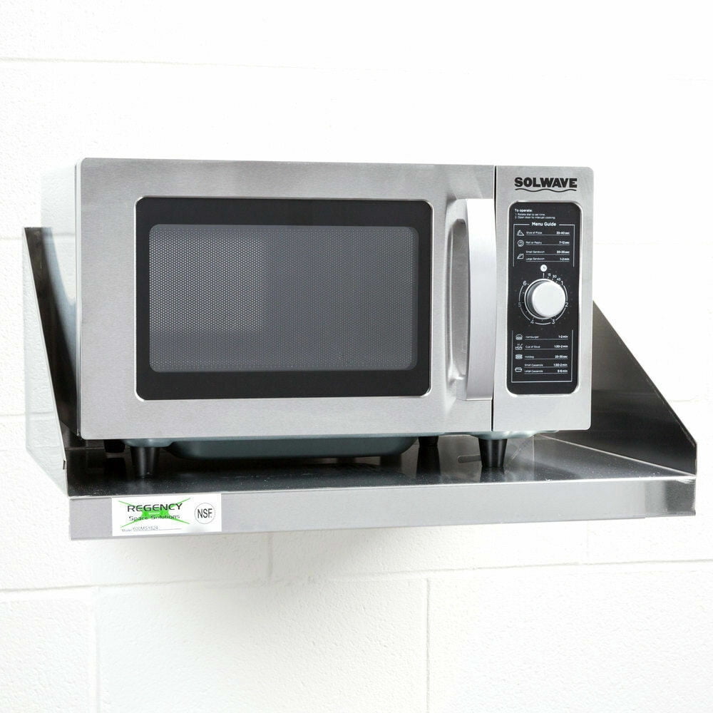 24" x 18" Stainless Steel Commercial Restaurant Wall Mount Microwave ...