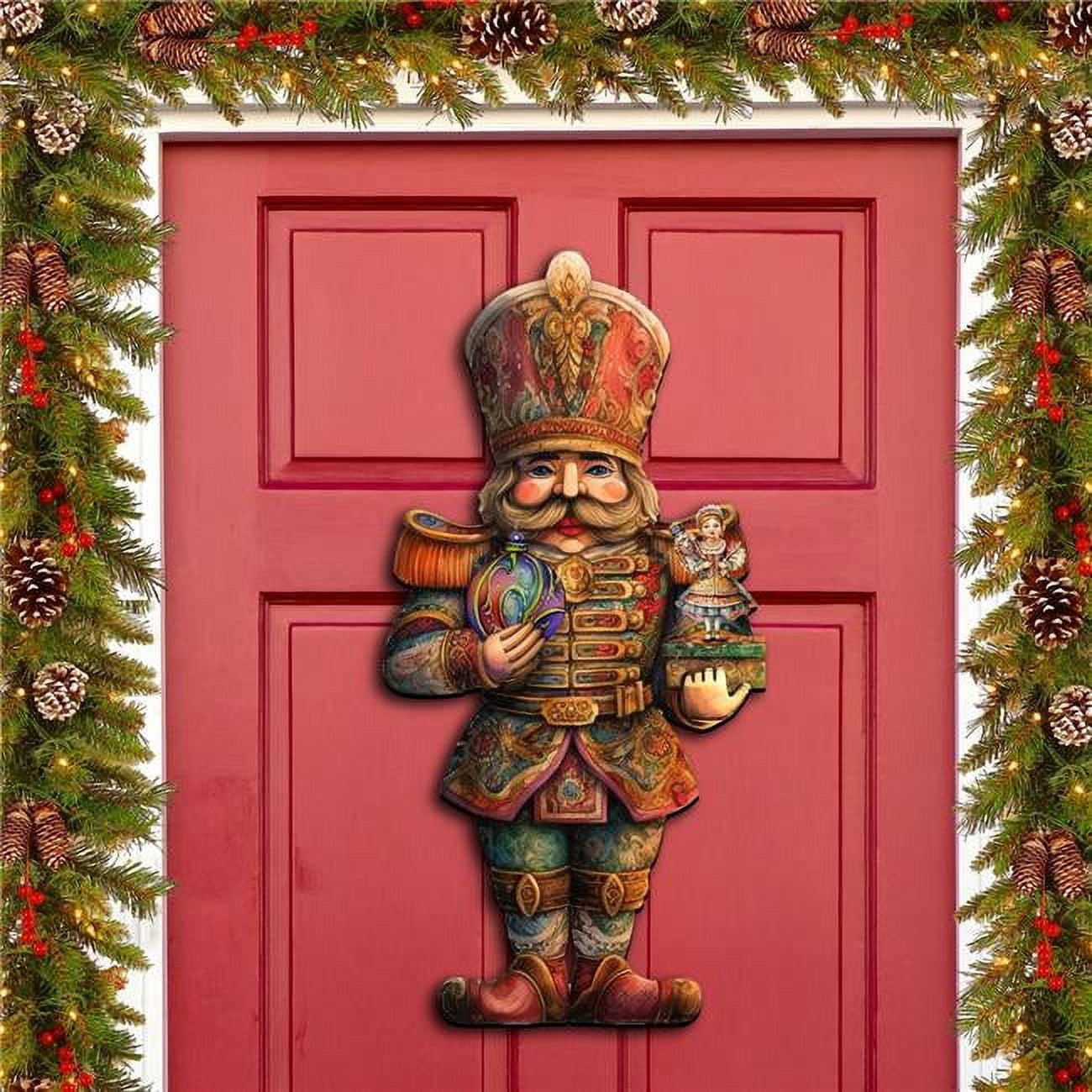 24 x 18 in. Charming Clara & Nutcracker Prince Holiday Christmas Door ...