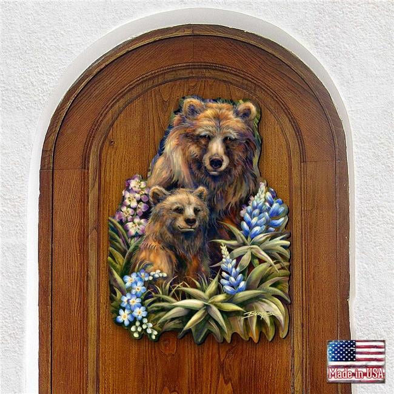 24 x 18 in. Grin & Bear it Grizzly Mother & Cub Wall Art - Walmart.com