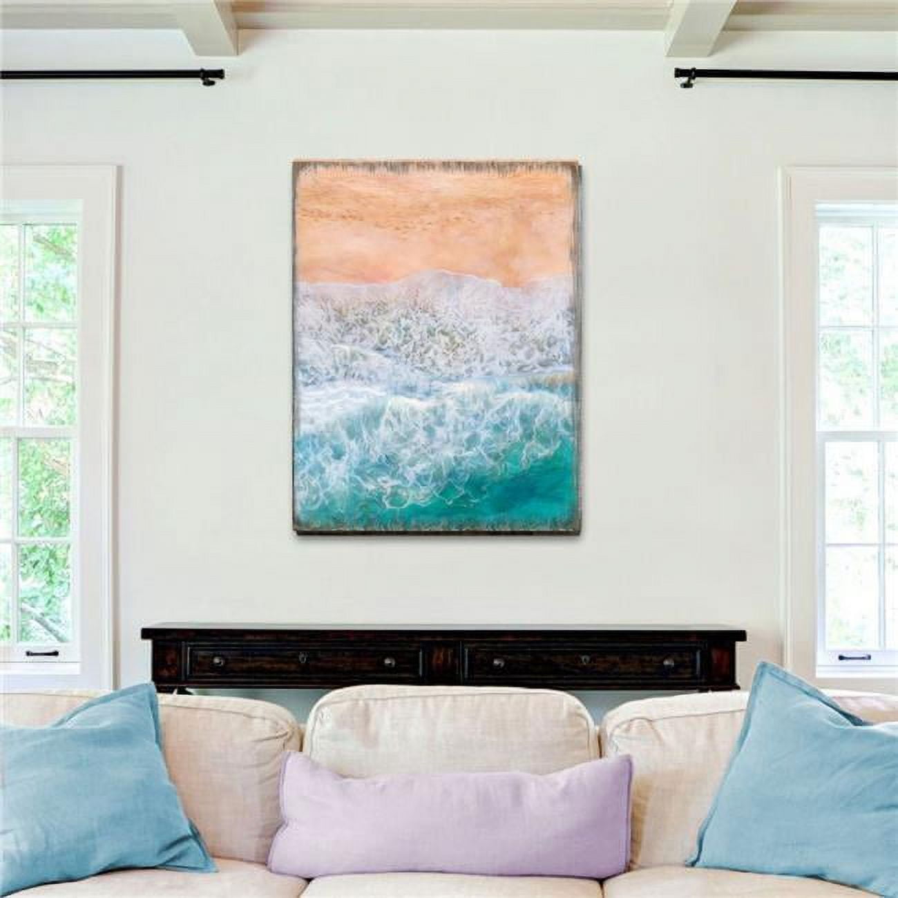 24 x 18 in. Ocean Shore Wooden Wall Art - Large - Walmart.com