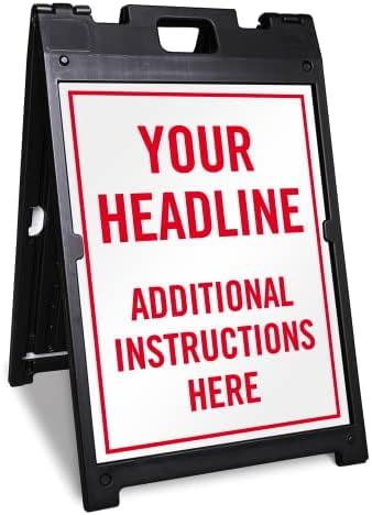 24 x 18 inch BabyBoss Sidewalk Sign Kit, Double-Sided Portable Plastic ...