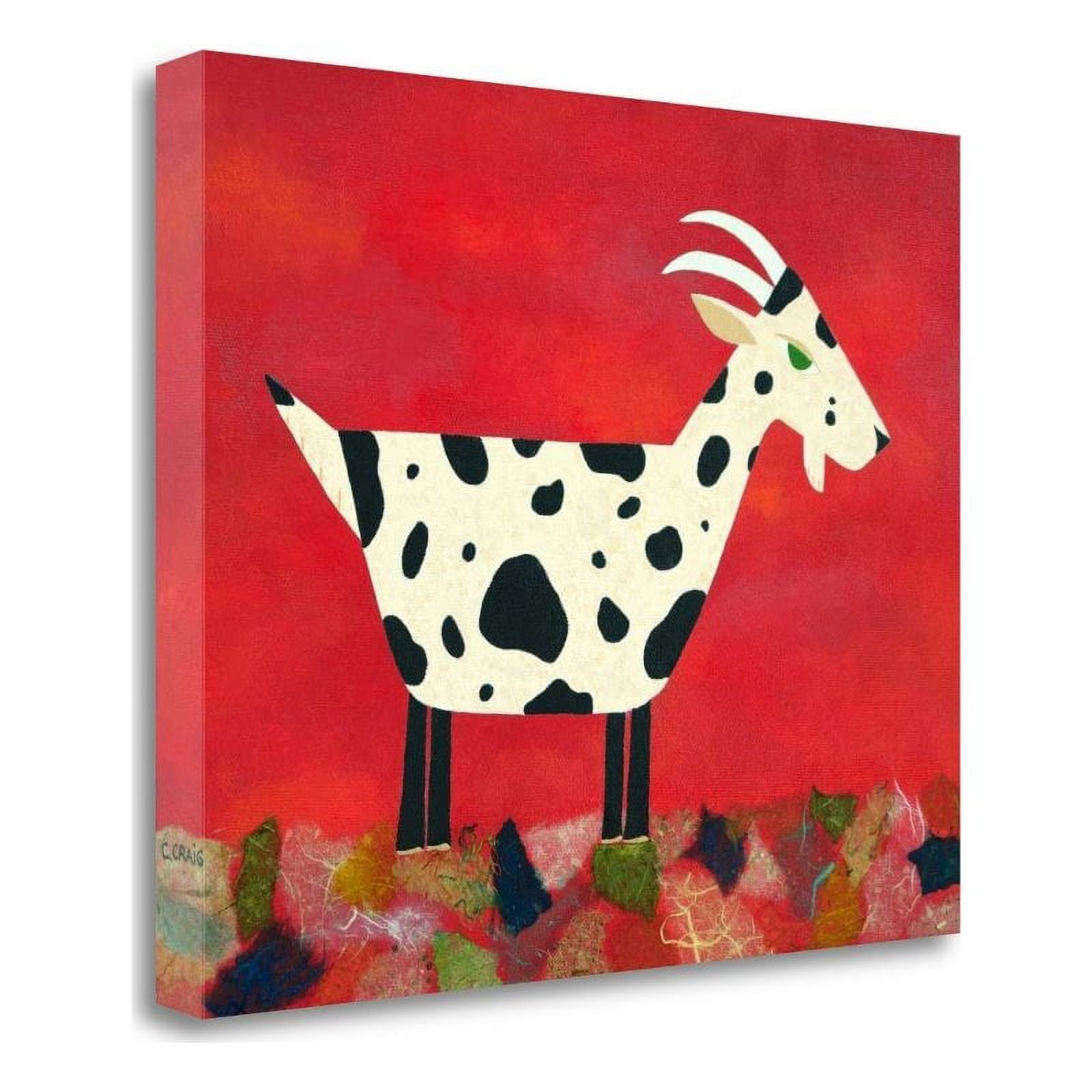 24" x 19" Vincent Van Goat by Casey Craig - Print On Canvas Fabric ...