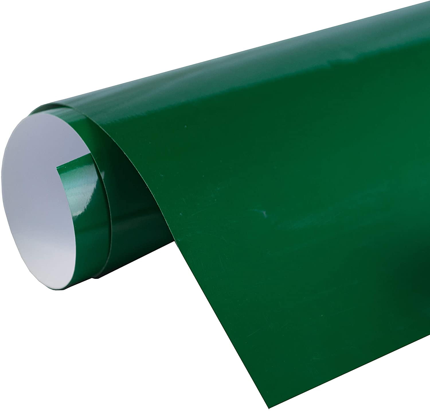 24" x 20 ft Roll of glossy Green Repositionable Adhesive-Backed Vinyl ...