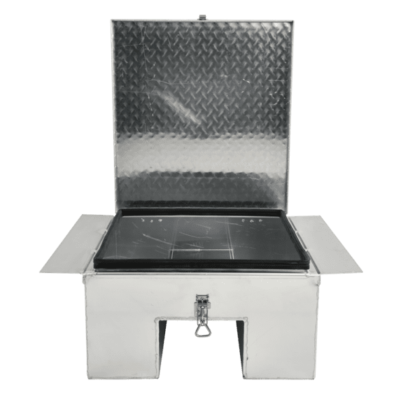 24 x 22 x 12 Inch Alum Step Truck Tool Box Low Profile w/ Notched ...