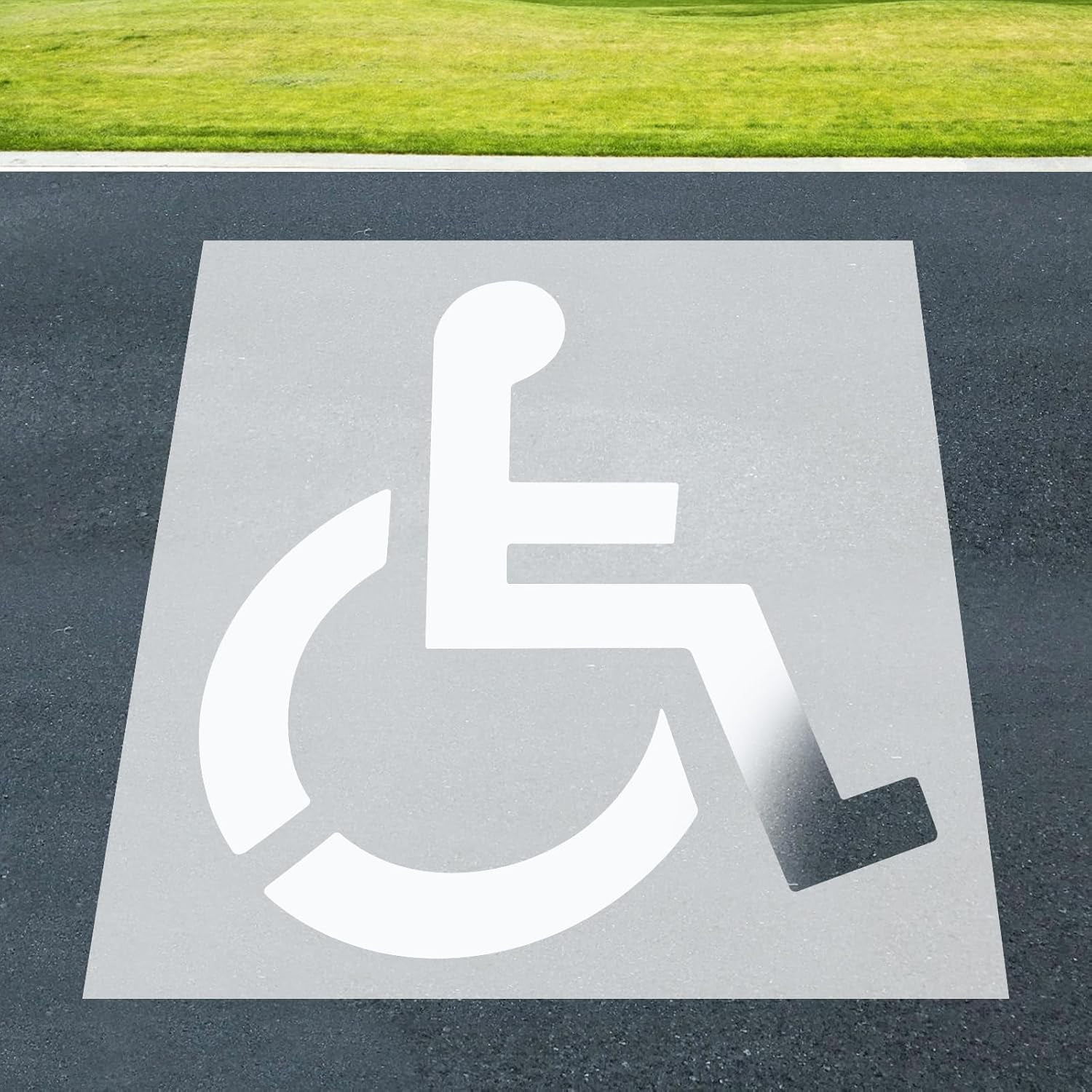 24" x 24" Handicap Stencil, Reusable Silicone Parking Lot Stencil ...