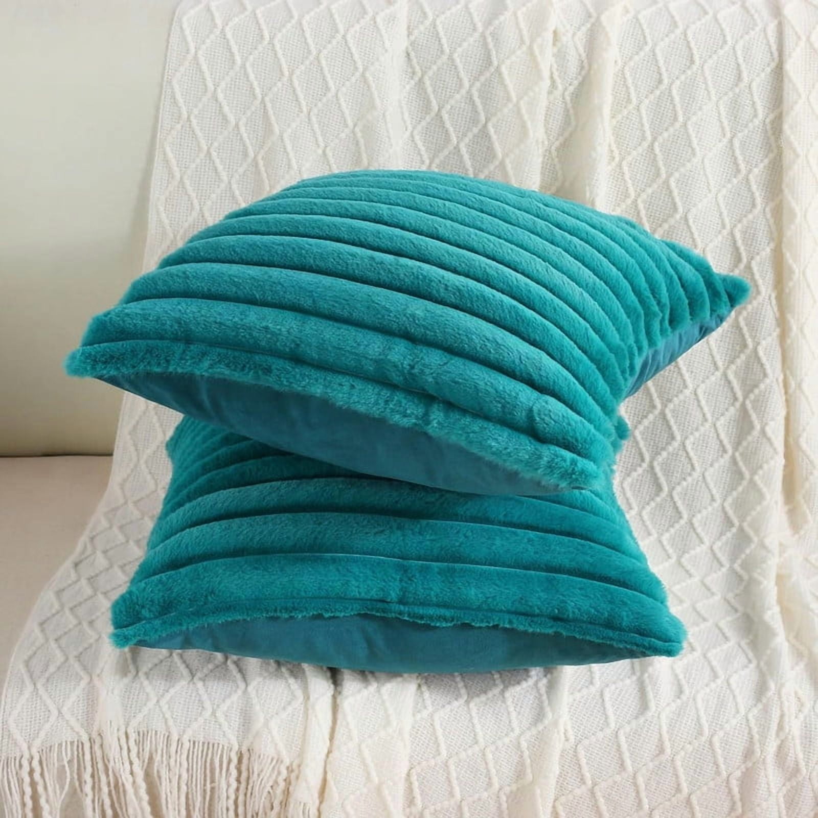 24 x 24 Inch Pillow Cover Set of 2 Plush Throw Pillow Covers Decor ...
