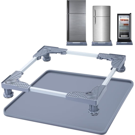 24''x 24'' Mini Fridge Stand with Drip Tray, Stand Base is Adjustable ...
