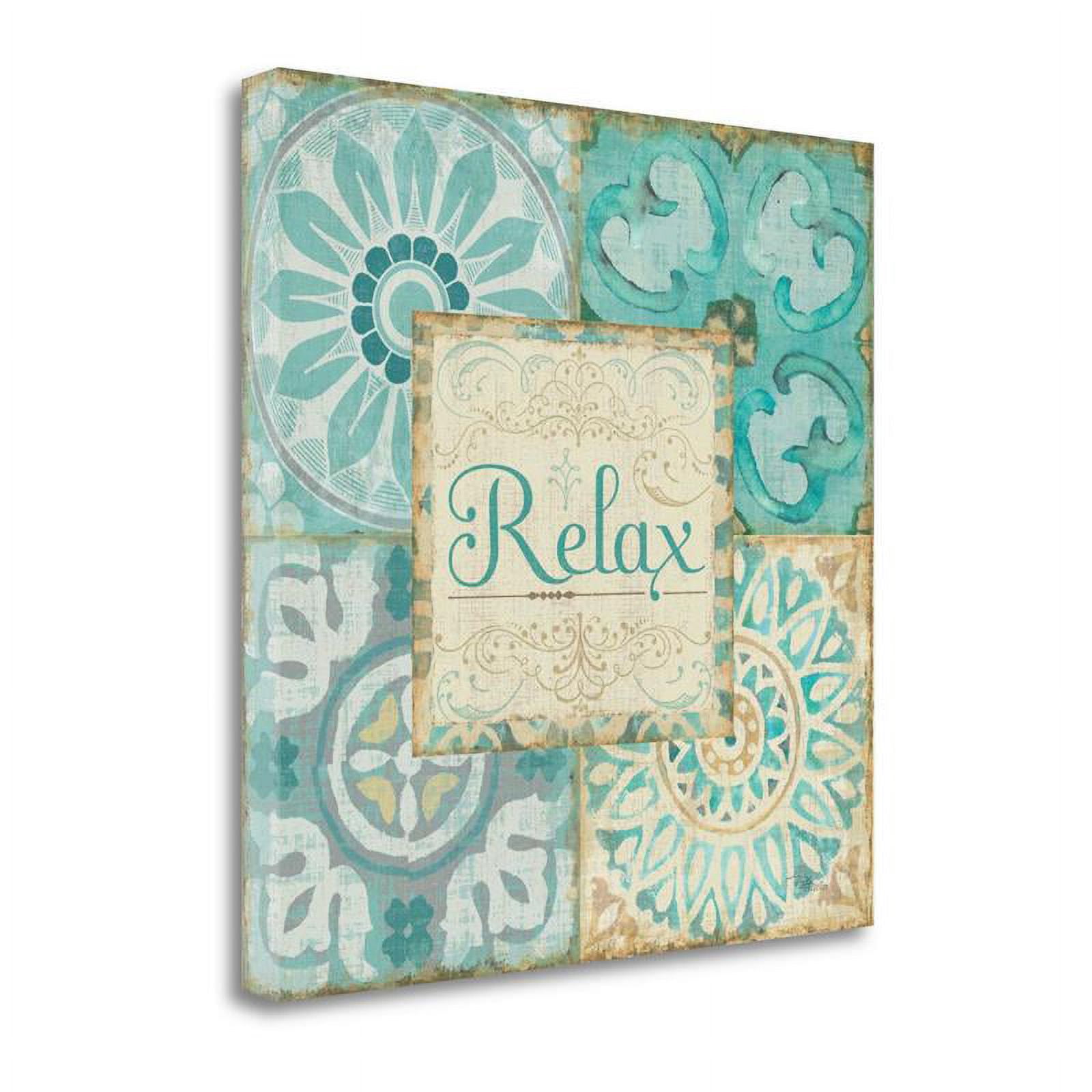 24" x 24" Ocean Tales Tile VI By Pela Studio- Print on Canvas Fabric ...