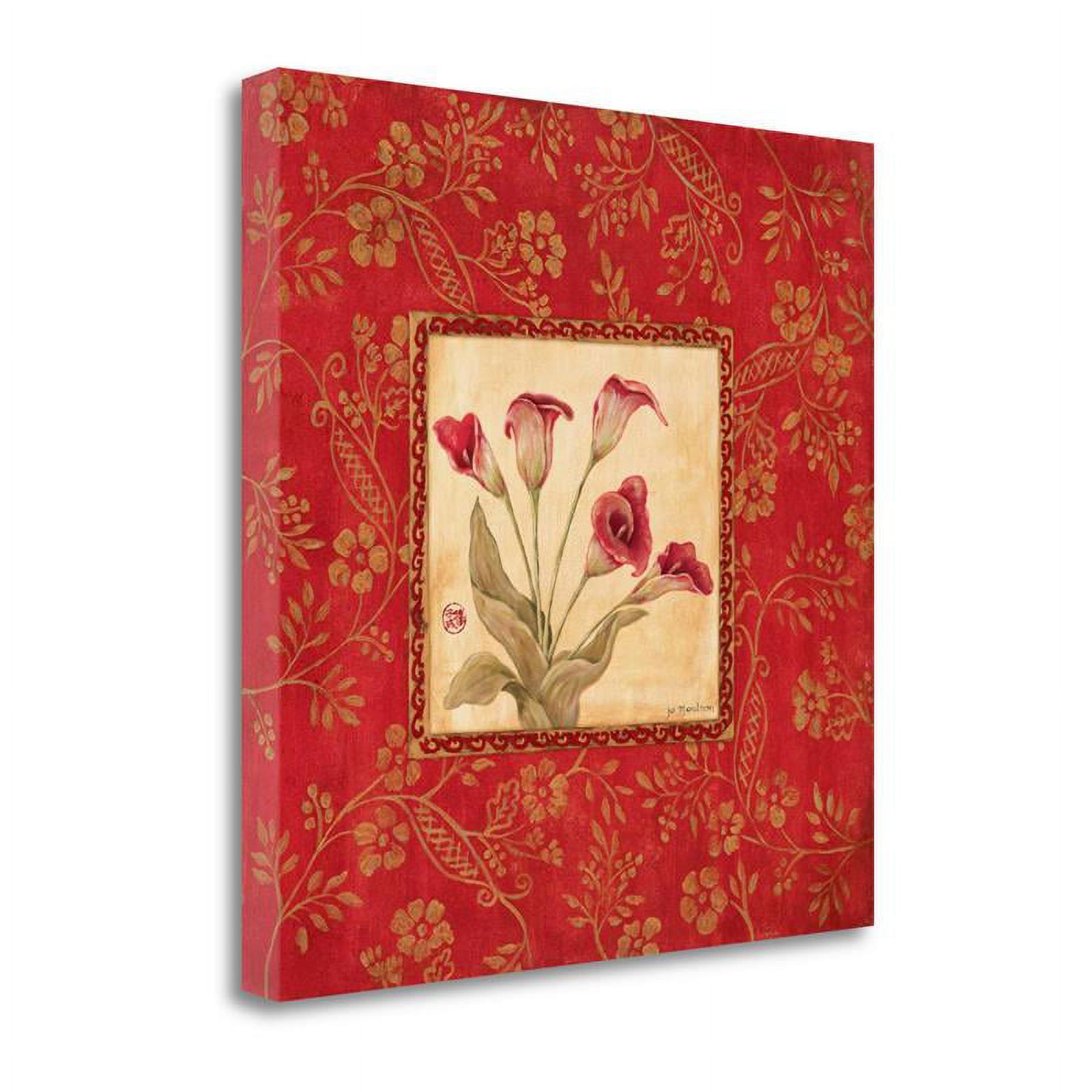 24" x 24" Orchids In Red By Jo Moulton - Print on Canvas Fabric Multi ...