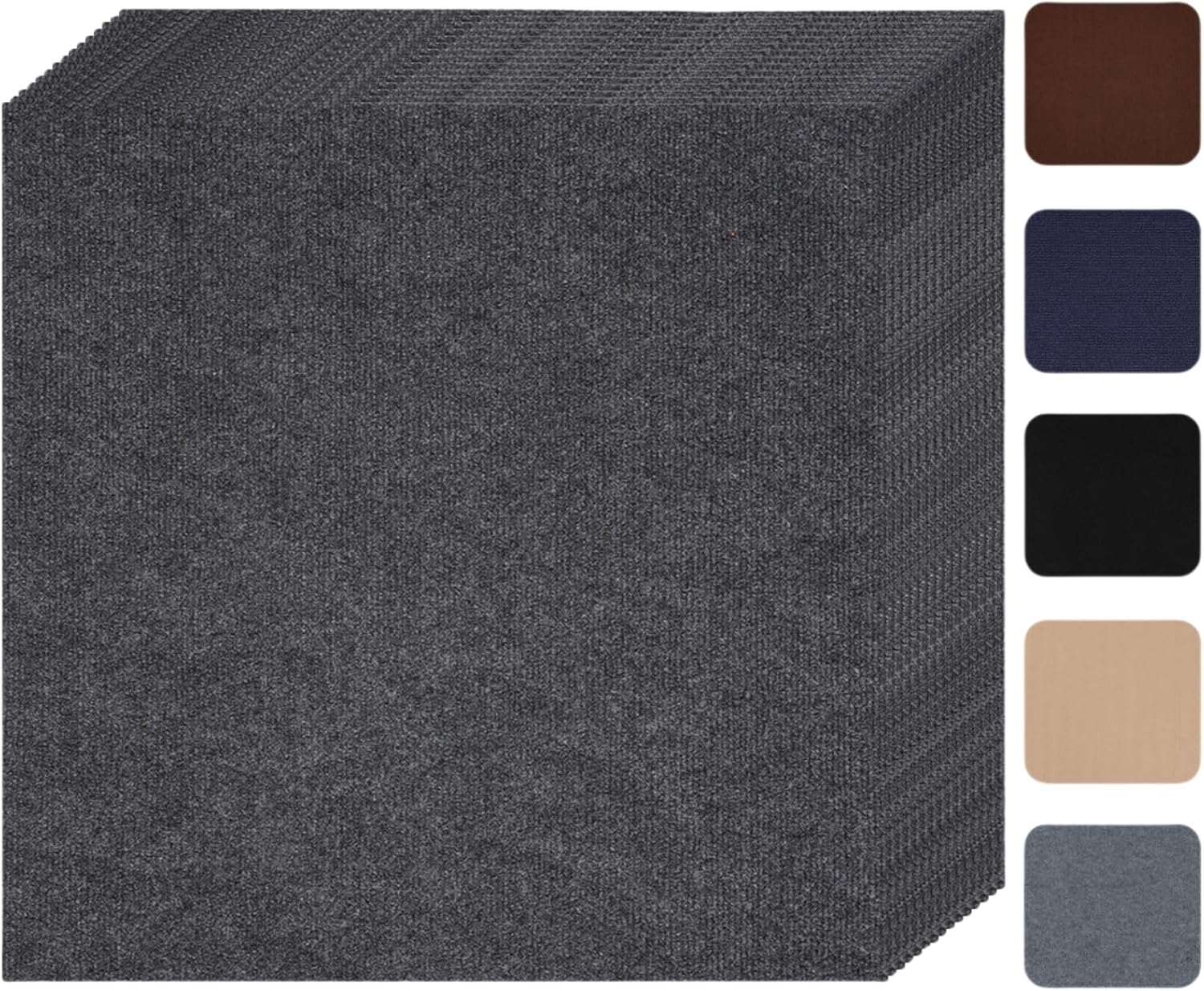 24" x 24" Peel and Stick Carpet Tile, 15 PCS Self Adhesive Carpet Floor ...