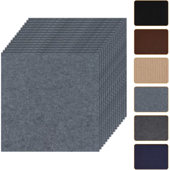 24" x 24" Peel and Stick Carpet Tile, 15 Pcs Self Adhesive Carpet Floor ...