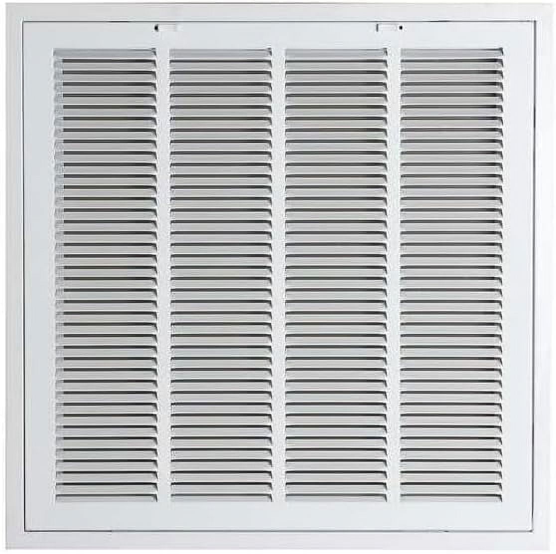 24 x 24 Steel White Filtered Return Air Grille Vent Cover Removable ...