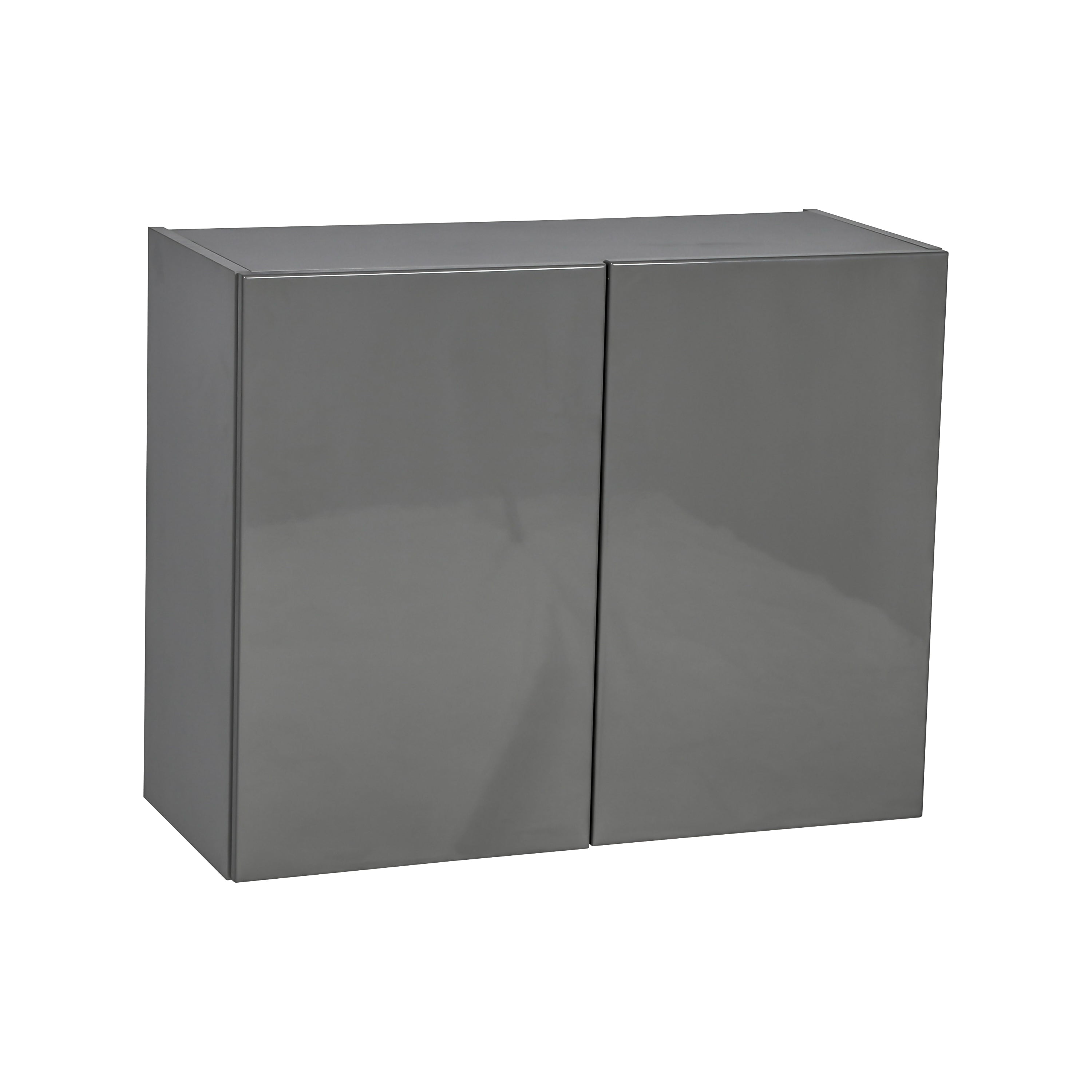 24" x 24" Wall Cabinet-Double Door-with Grey Gloss door - Walmart.com