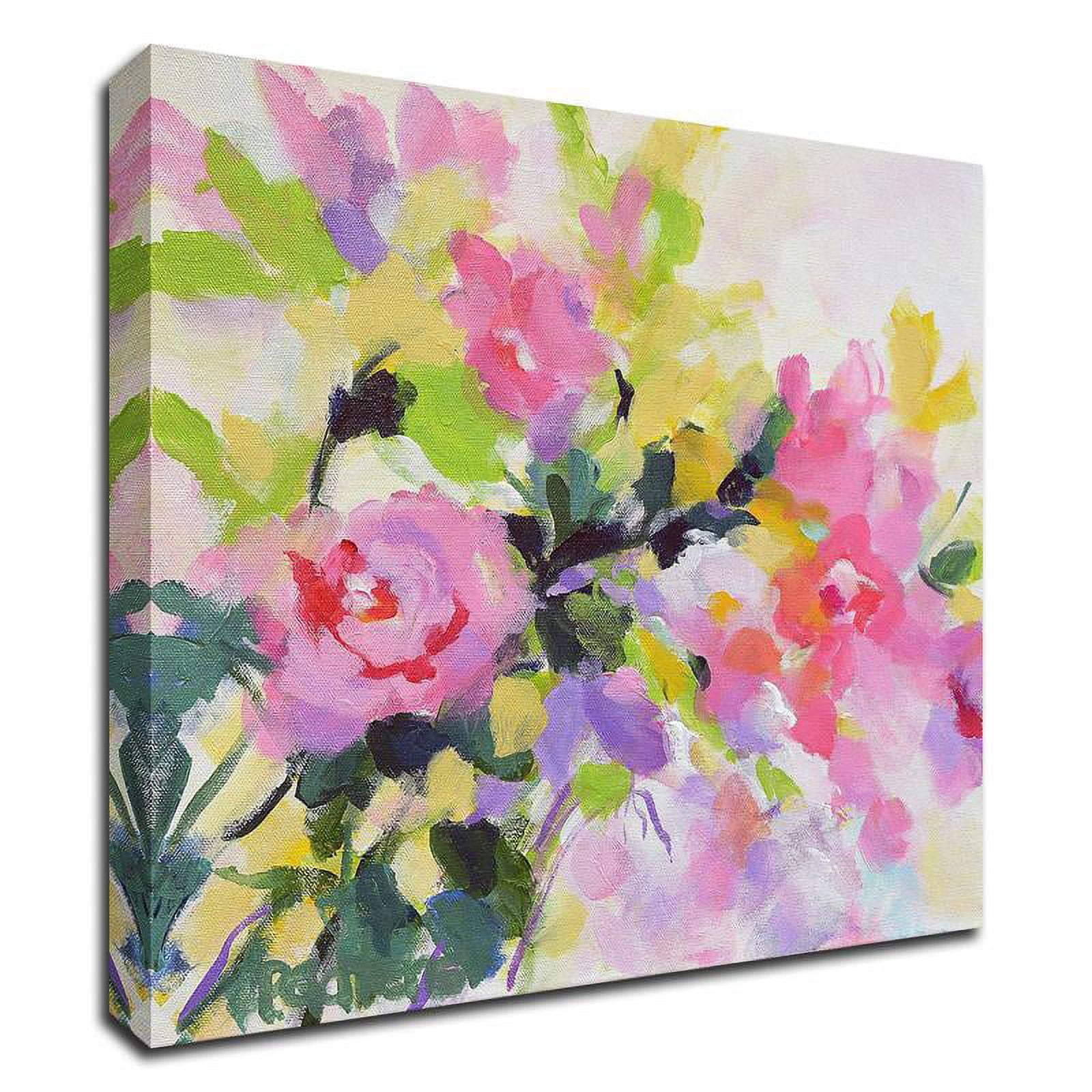 24 x 24 Wild Rose Garden by Pamela Gatens - Wall Art Print on Canvas ...