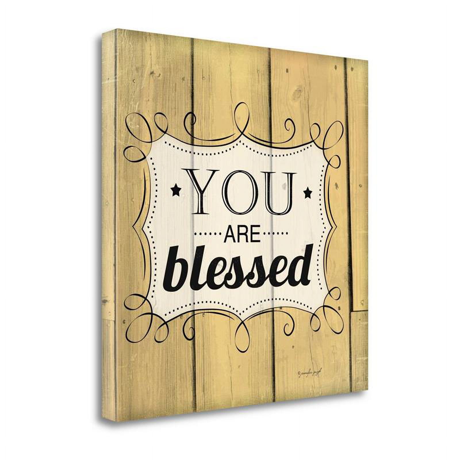 24" x 24" You Are Blessed By Jennifer Pugh - Print on Canvas Fabric ...