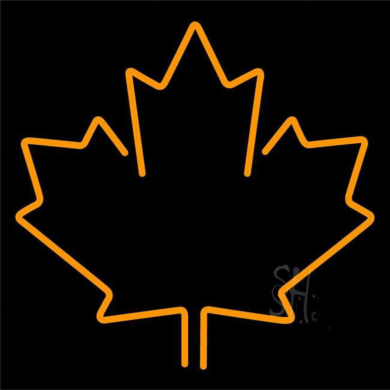 24 x 24 in. Maple Leaf Neon Sign - Orange - Walmart.com