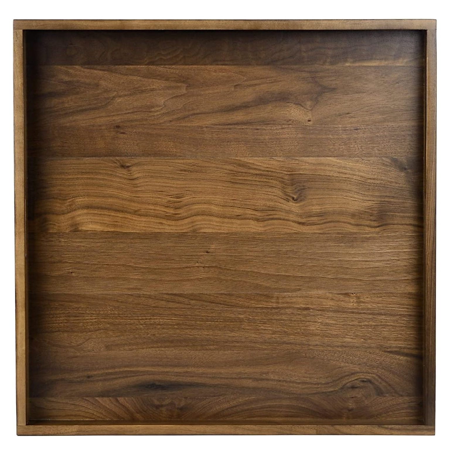 24 x 24 inches Black Walnut Extra Large Ottoman Tray Wood Trays with ...