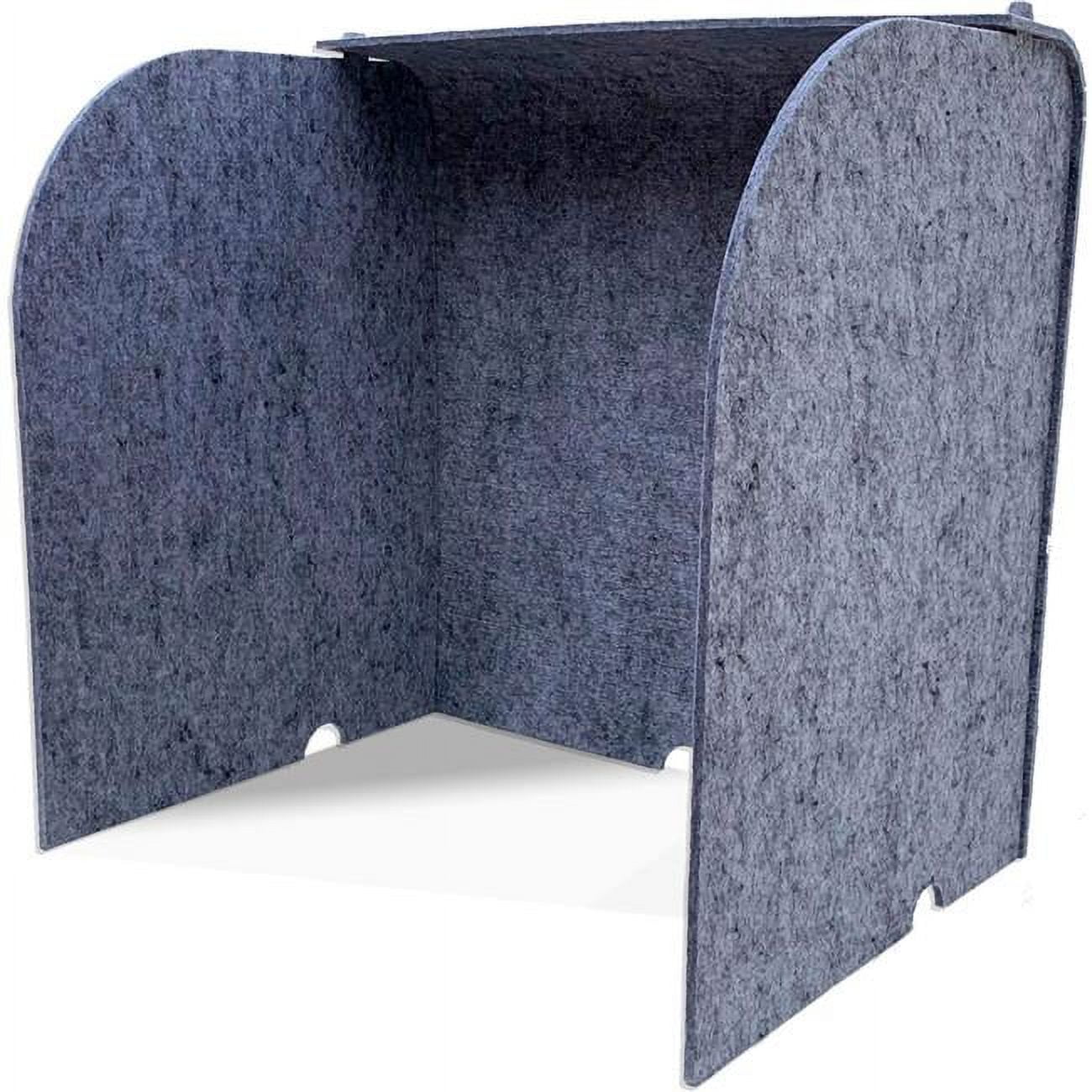 24 x 24 x 18 in. Acoustic Desktop Surround Silver PET Felt Protection ...