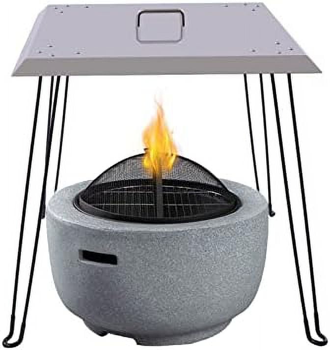 24 x 24 x 24 Inch Fire Pit Heat Deflector,Stainless Steel Fire Pit ...