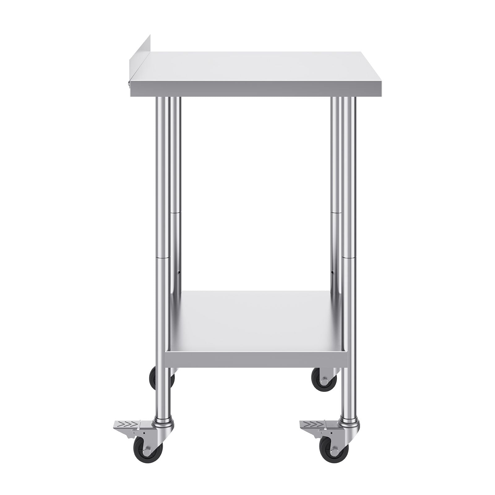 24 x 24 x 40 Inch Stainless Steel Work Table with Casters, Commercial ...