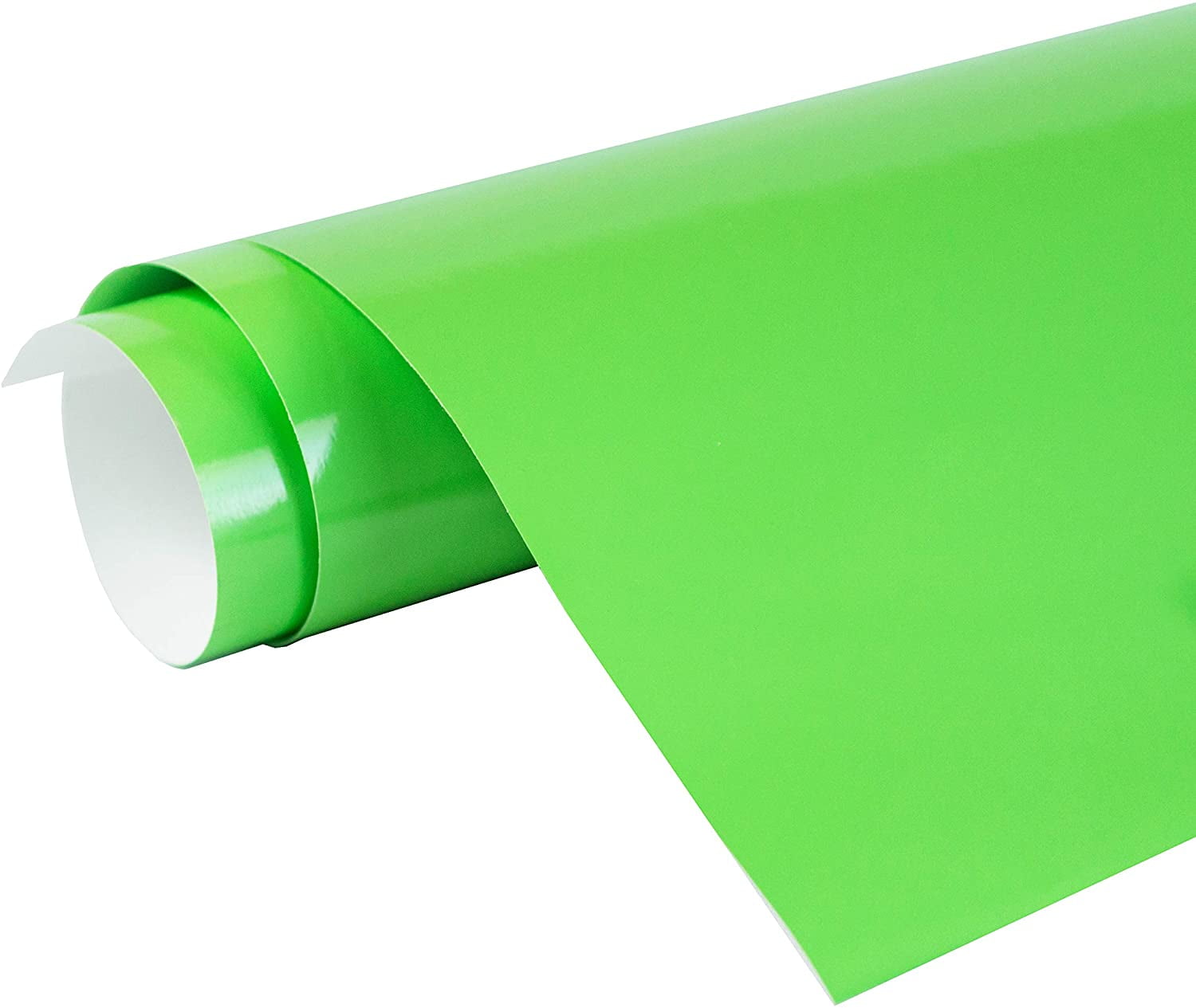 24" x 30 ft Roll of Glossy Lime-Tree-Green Repositionable Adhesive ...