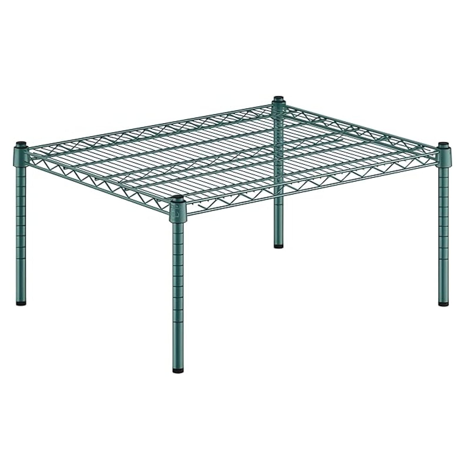 24" x 30" x 14" Green Epoxy Wire Storage Shelf, Dunnage Rack, 1 Tier ...