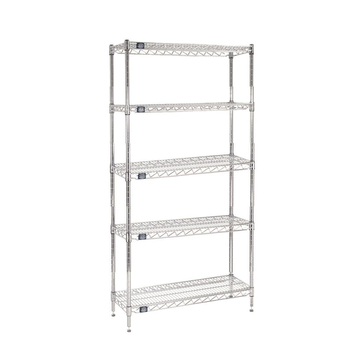 24" x 30" x 86", 5 Tier, NSF Listed Adjustable Wire Shelving, Unit ...