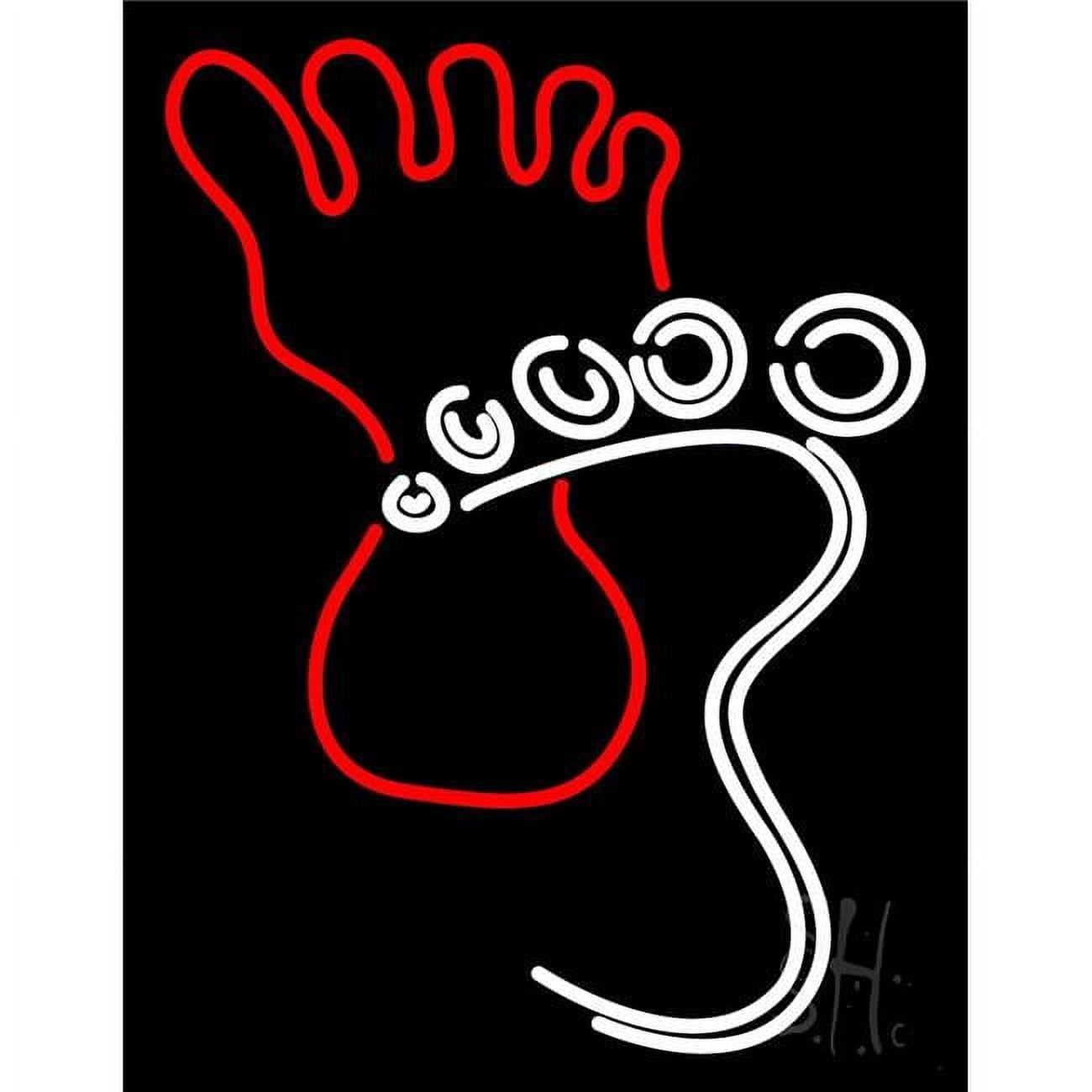 24 x 31 in. Foot Massage Neon Sign - Red & White - Walmart.com