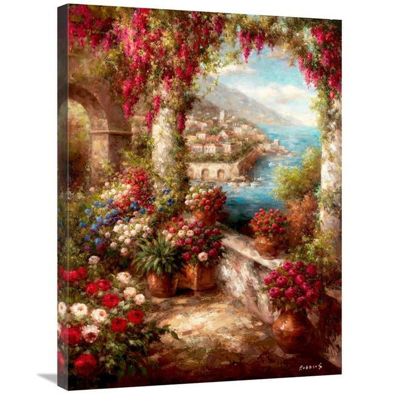 24 x 32 in. Mediterranean Coast Terrace Art Print - Rollins - Walmart.com