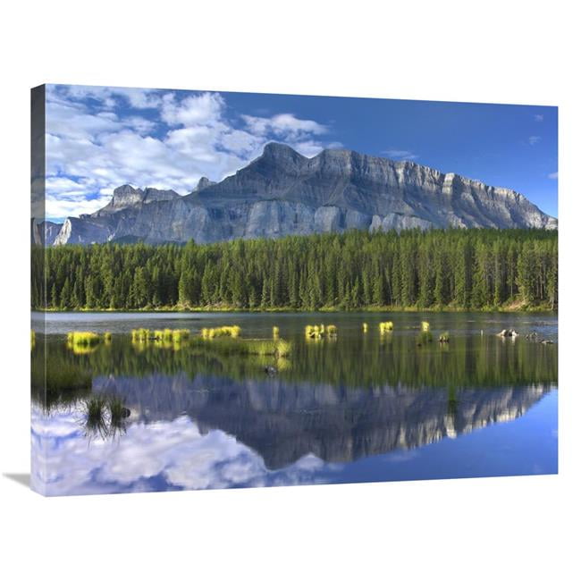 24 x 32 in. Mount Rundle & Boreal Forest Reflected in Johnson Lake ...