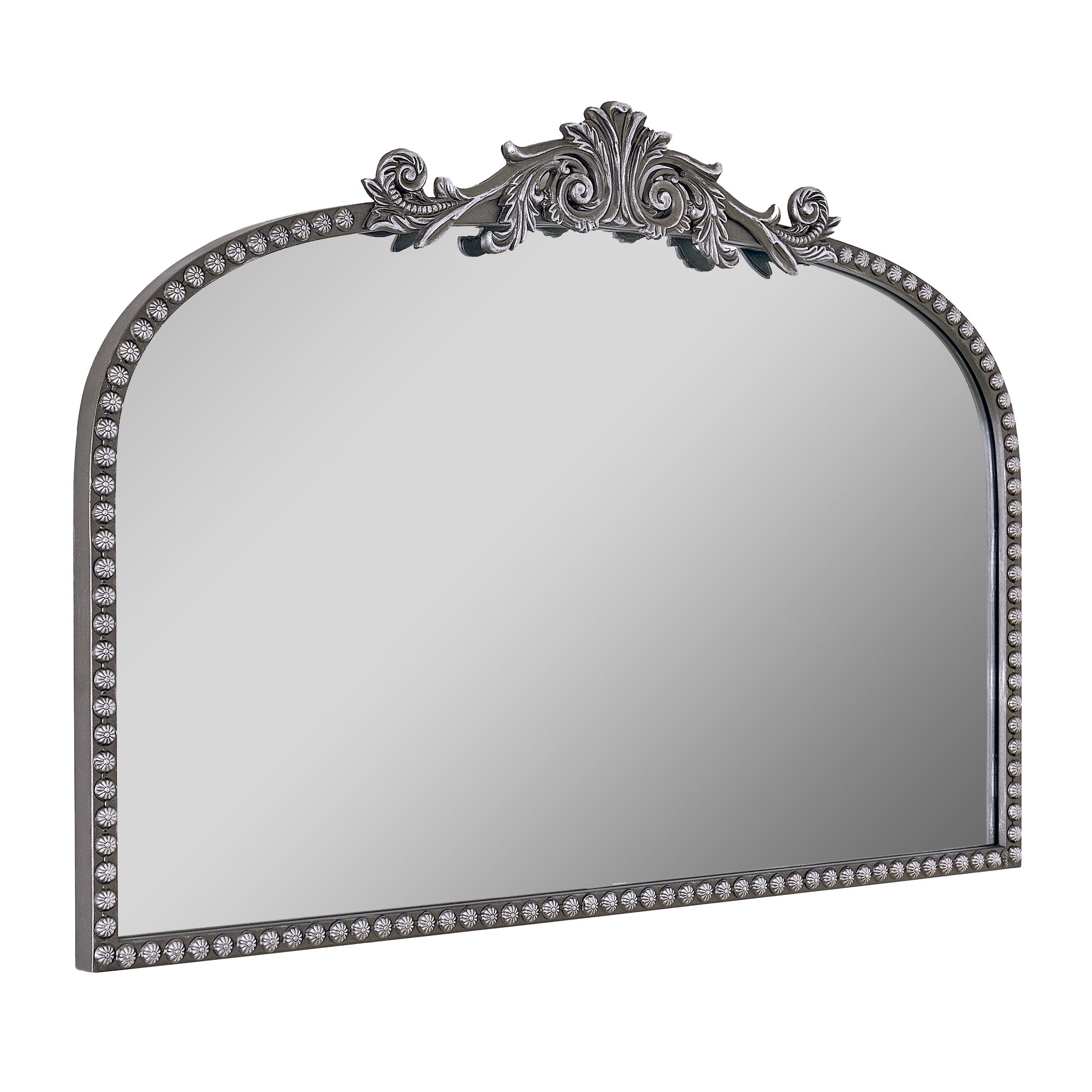 24" x 34" Filigree Arch Metal Mantle Mirror Decor in Black - Walmart.com