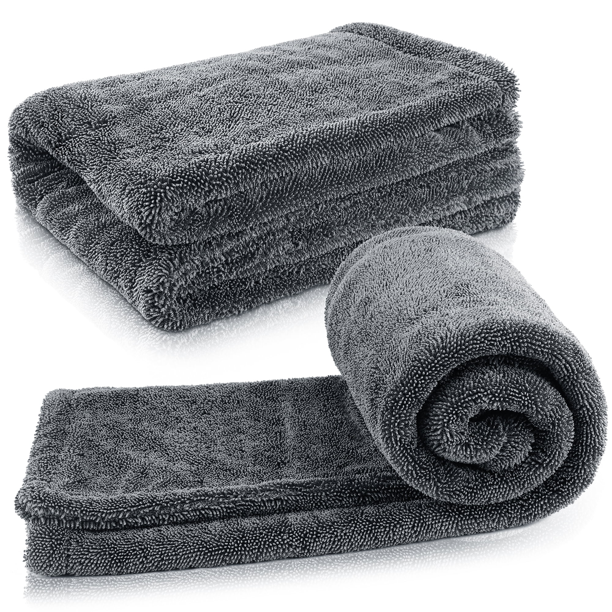 24" x 36" Car Drying Towel, Extra Large Double Twisted Loop Microfiber ...
