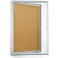 24 x 36 Enclosed Bulletin Board with Silver Aluminum Frame, Locking ...