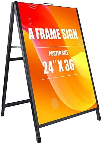 24 x 36 Inch A Frame Sign Portable Double-Sided Folding Sandwich Board ...
