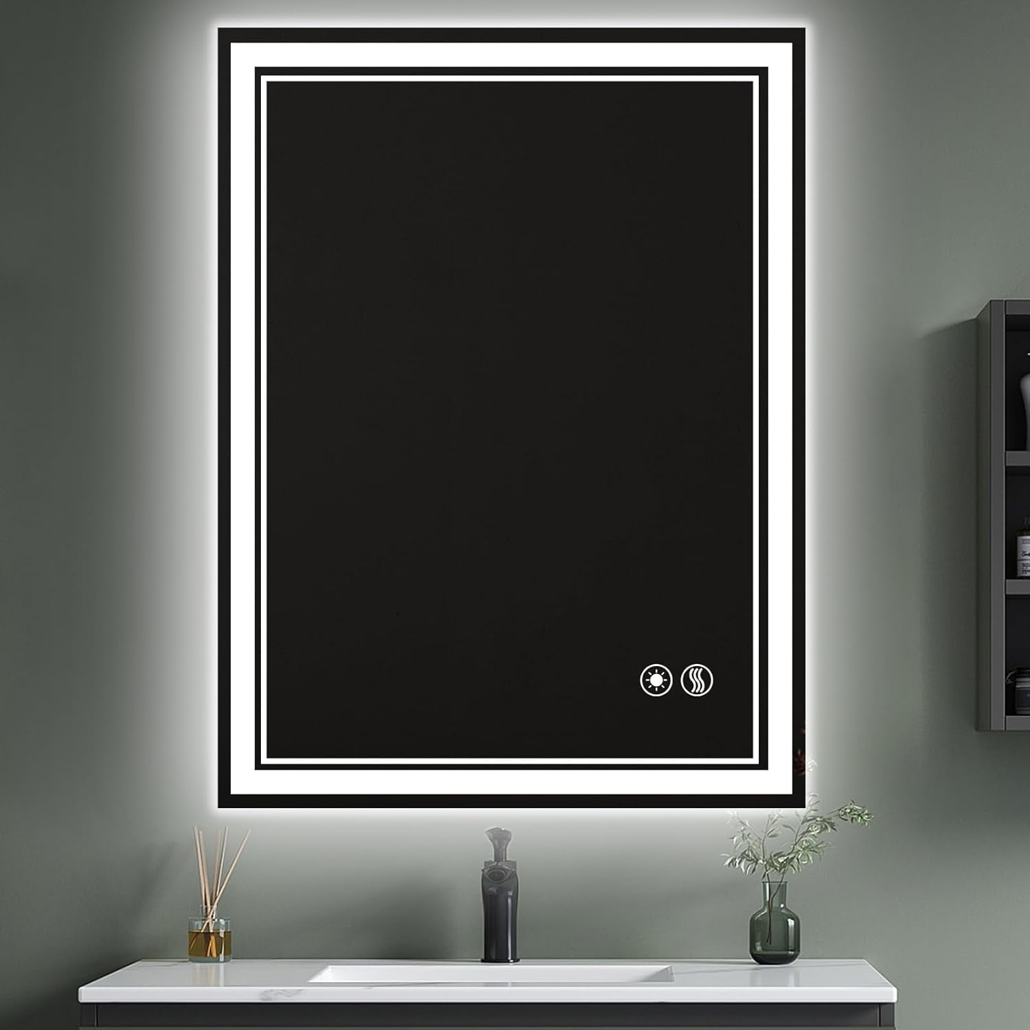 24 x 36'' LED Mirror for Bathroom Anti-Fogging Bathroom Mirror with LED ...