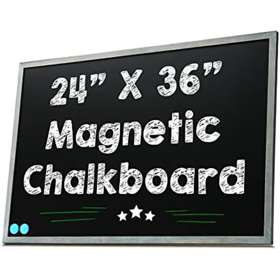 24 x 36 Magnetic Chalkboard Blackboard - Large Hanging Framed Wall ...