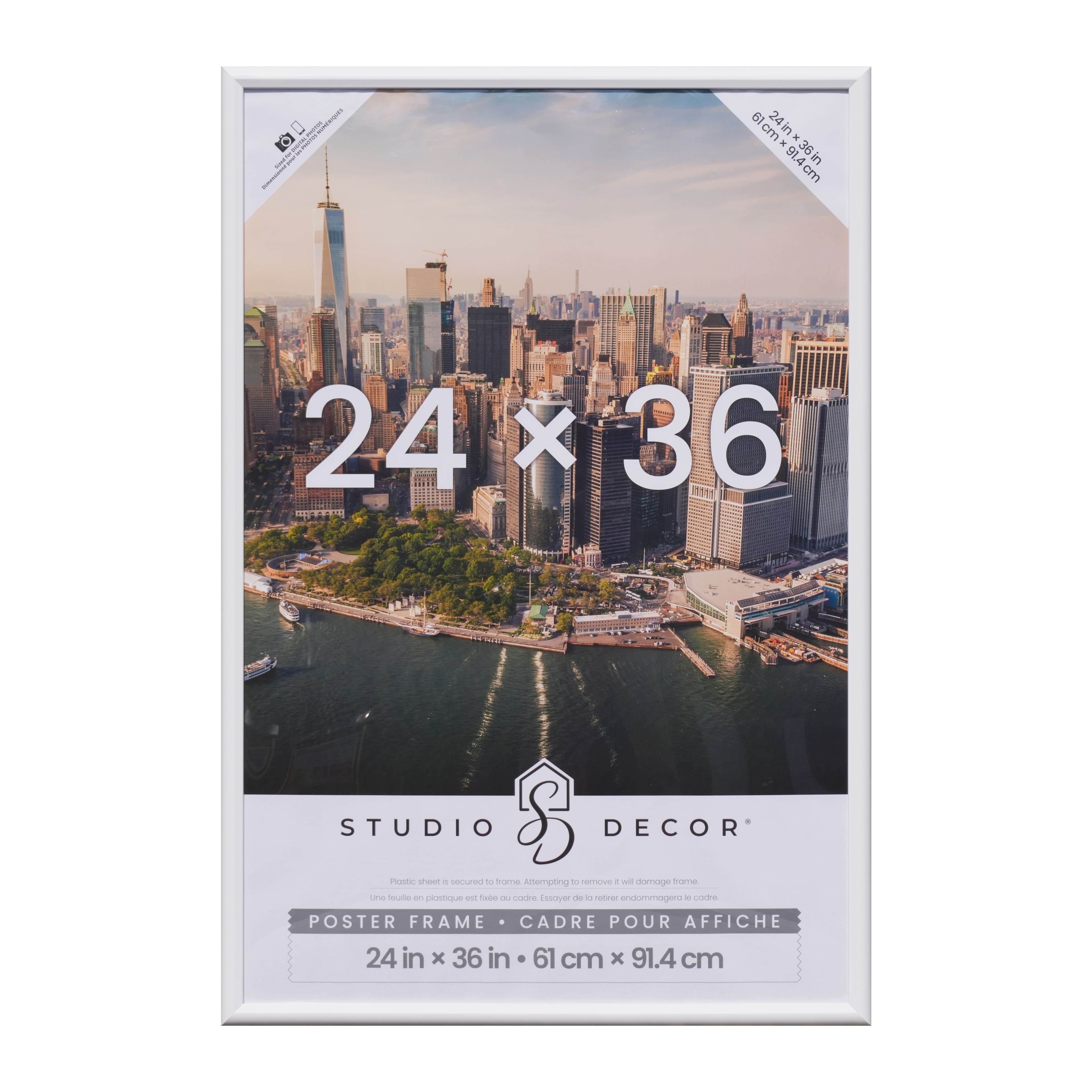 24” x 36” Plastic Poster Frame by Studio Décor - Includes Pre-attached ...