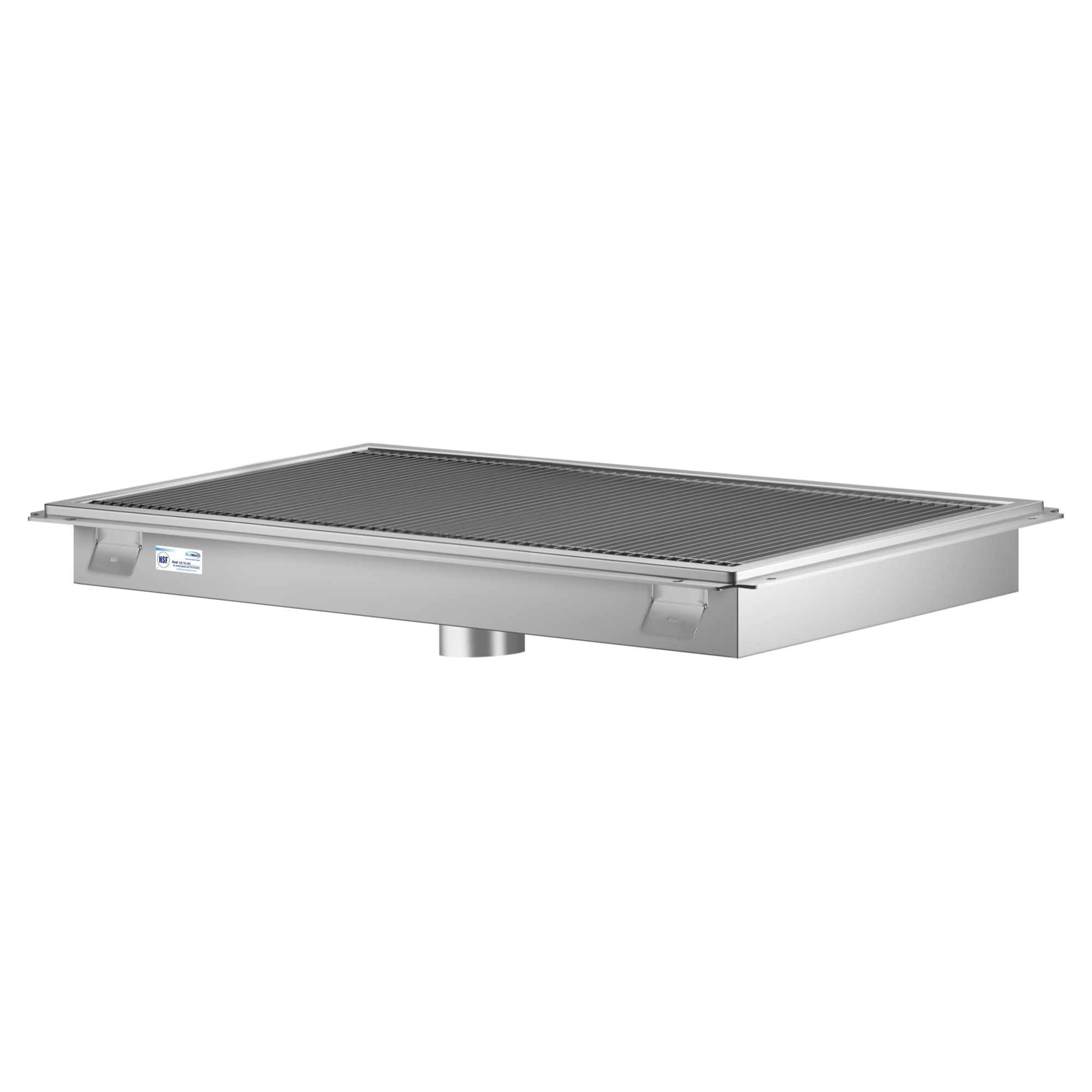 24" x 36" Stainless Steel Floor Trough Drain, 14-Gauge with Subway ...
