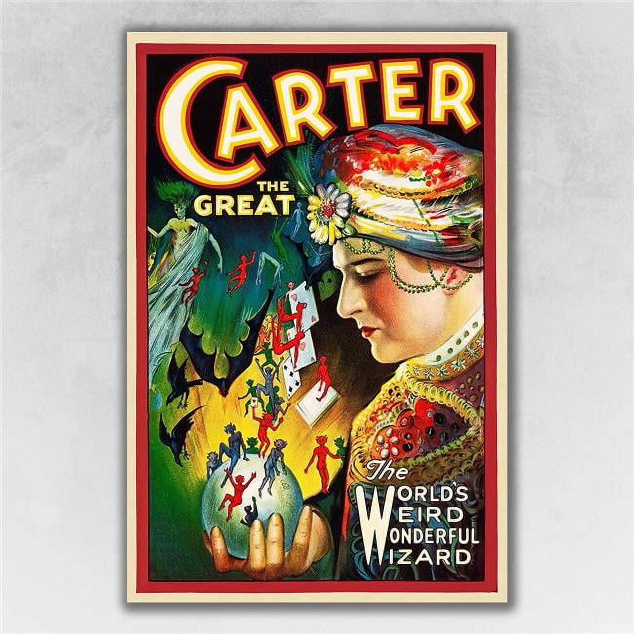 24" x 36" Vintage c1920s Carter Vintage Magic Poster Wall Art - Walmart.com